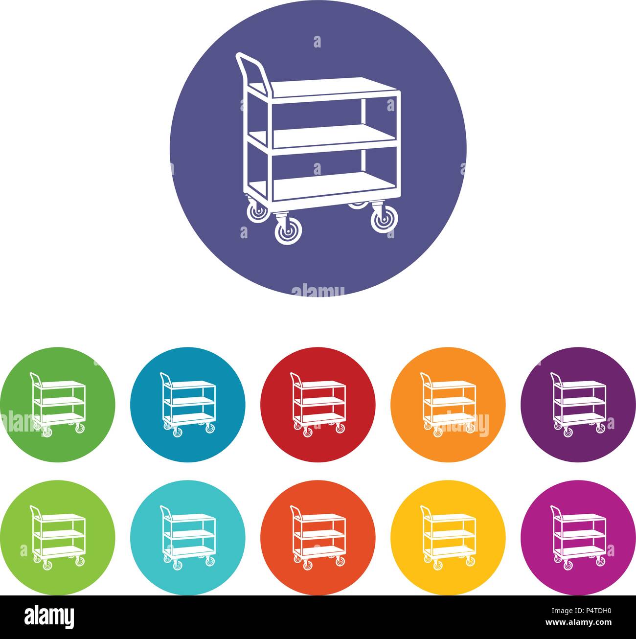 Kitchen trolley icons set vector color Stock Vector Image & Art - Alamy