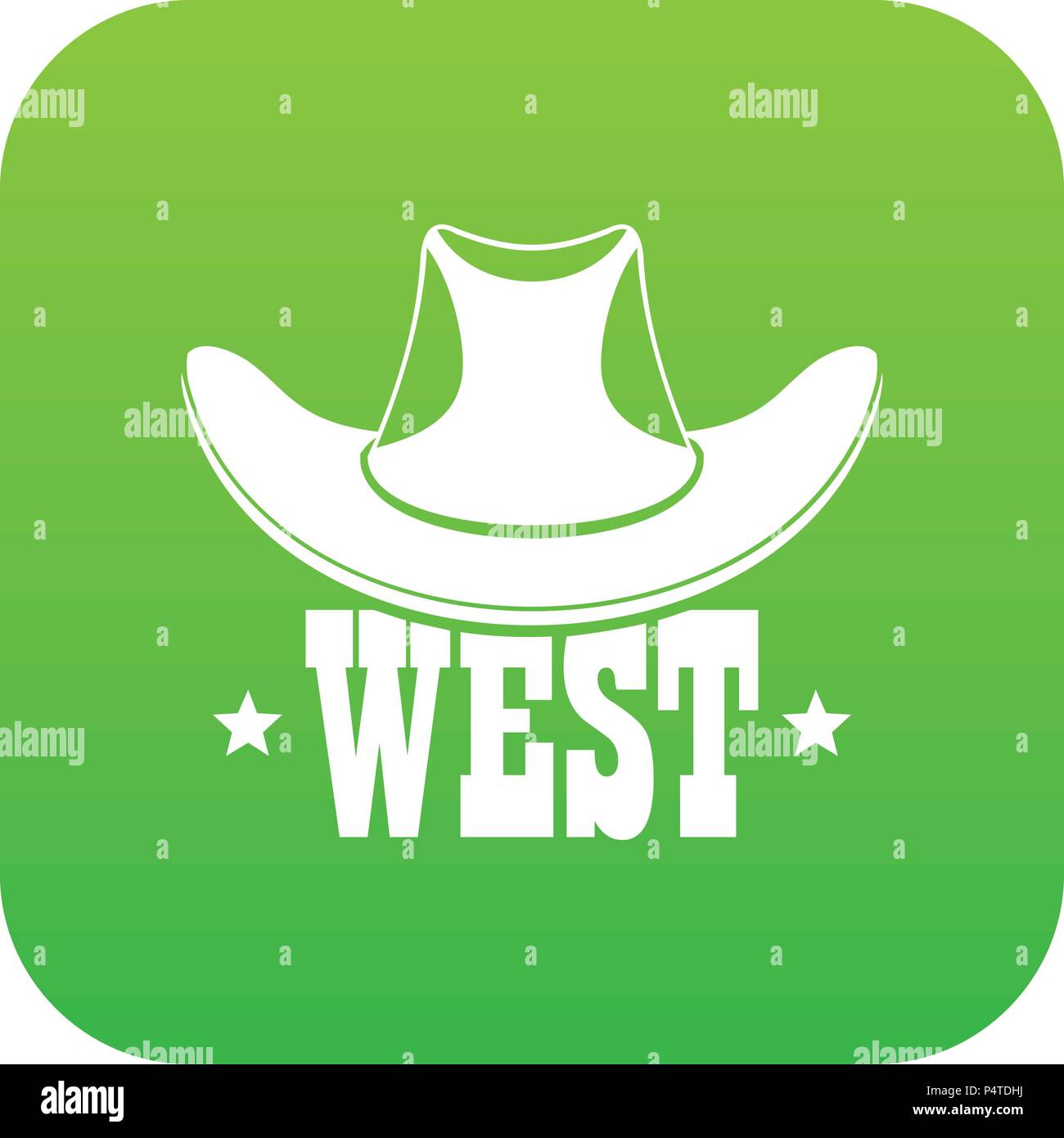 West icon green vector Stock Vector Image & Art - Alamy