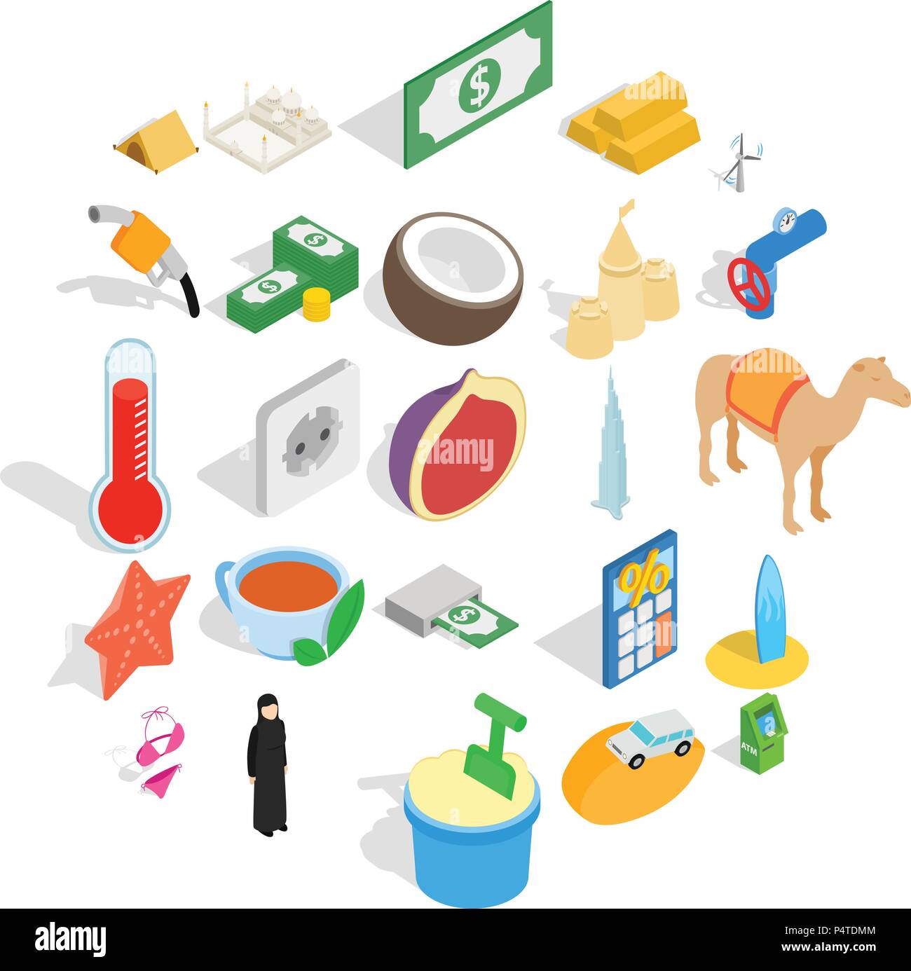 UAE icons set, isometric style Stock Vector Image & Art - Alamy