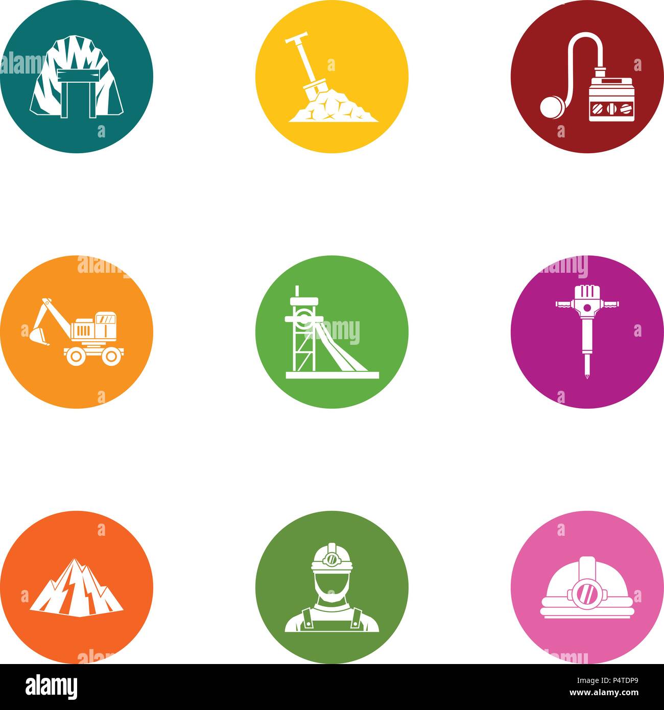 Subterranean icons set, flat style Stock Vector Image & Art - Alamy