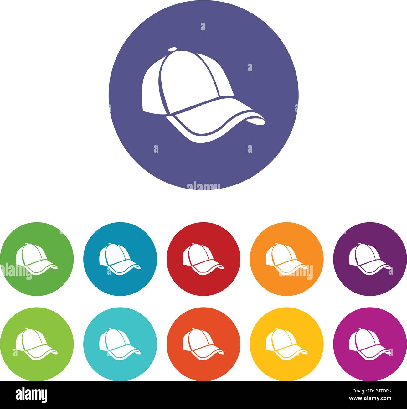Cap icons set vector color Stock Vector Image & Art - Alamy