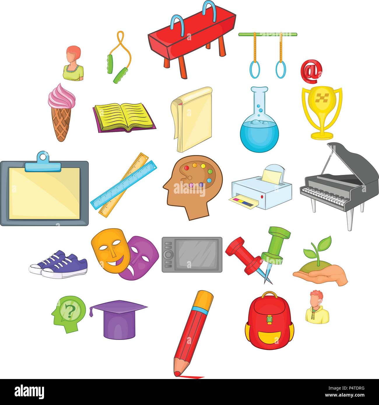 Academy icons set, cartoon style Stock Vector Image & Art - Alamy