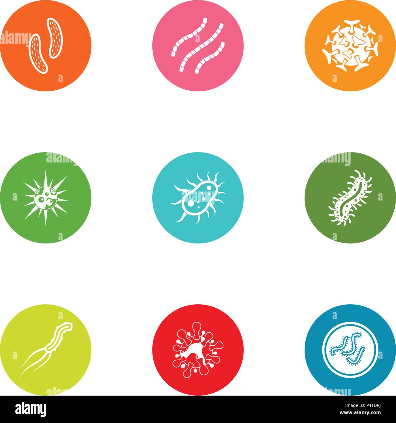 Disease development icons set, flat style Stock Vector Image & Art - Alamy