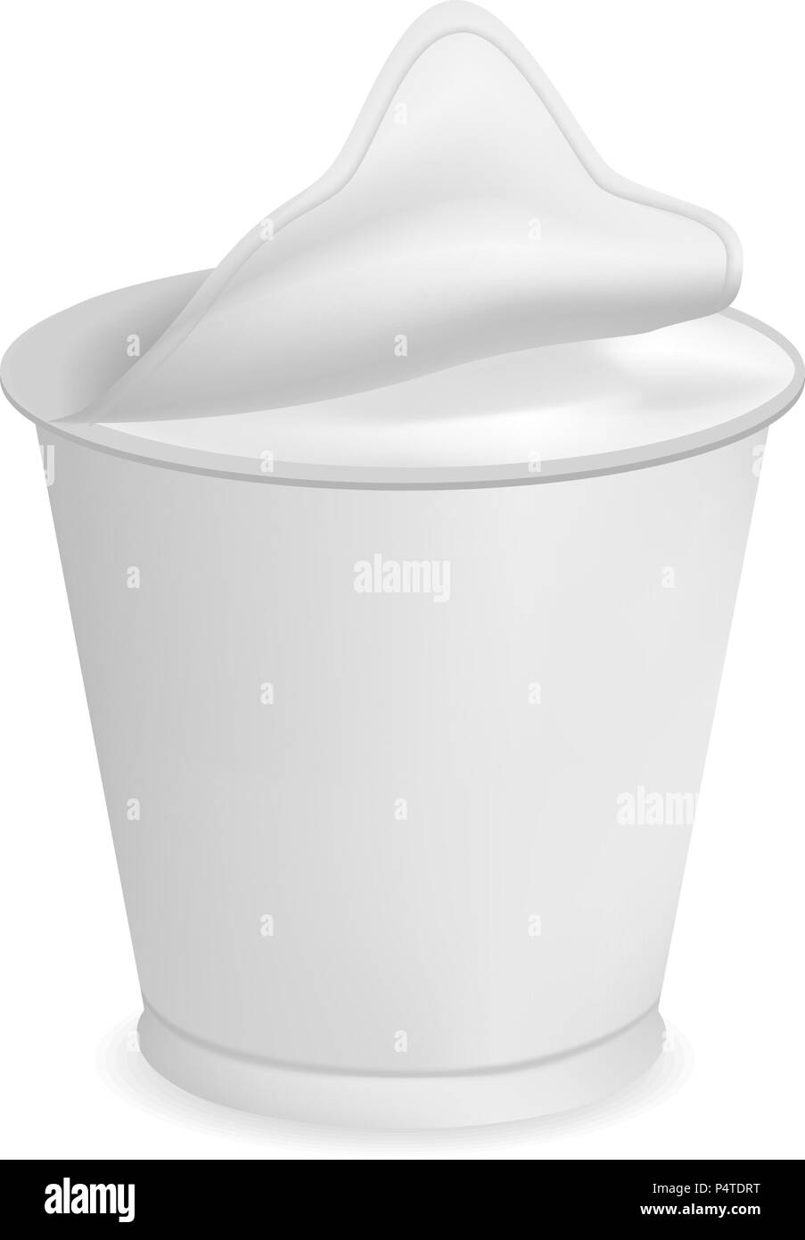 Traditional yogurt box mockup, realistic style Stock Vector Image & Art ...