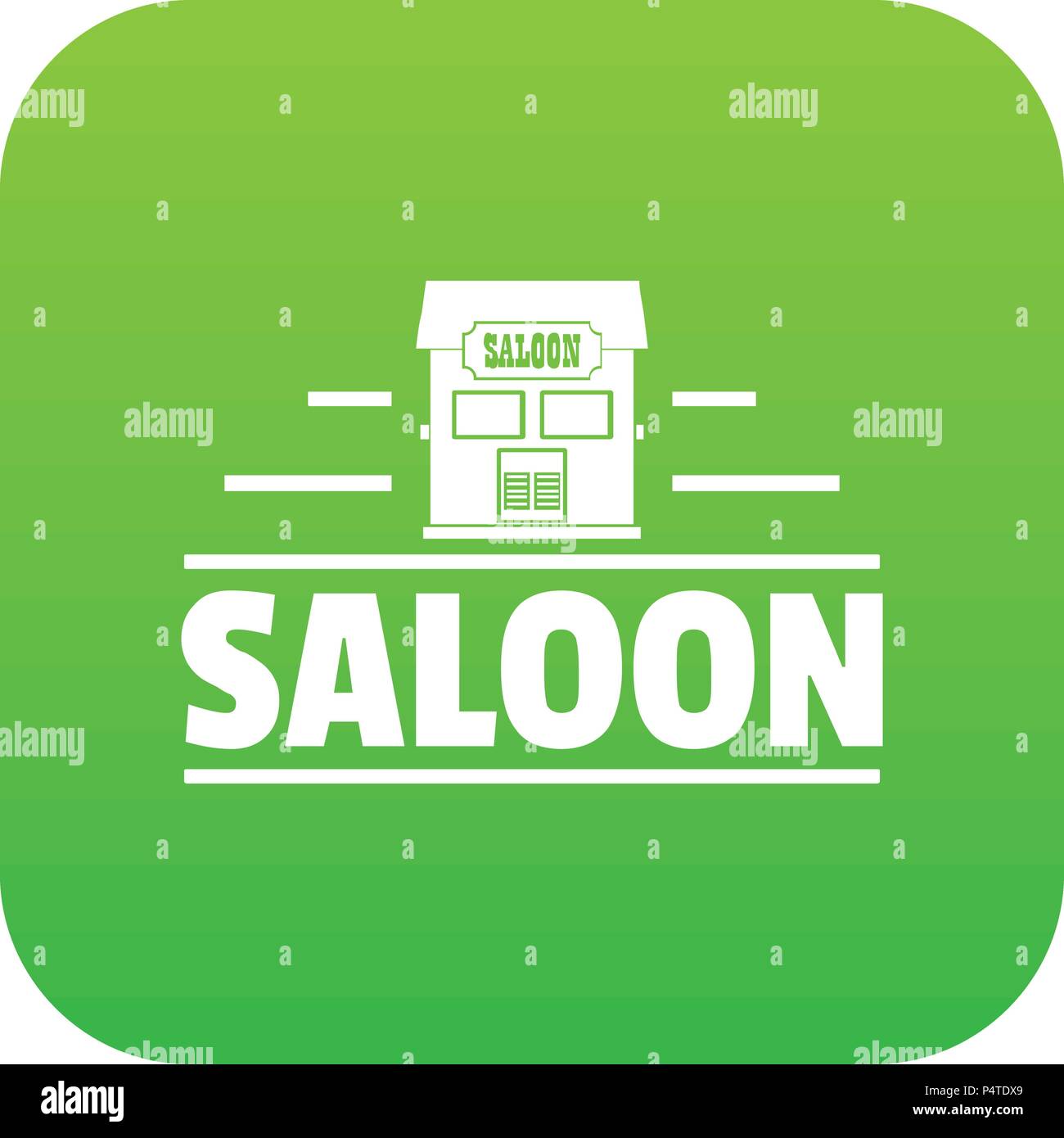 Saloon icon green vector Stock Vector Image & Art - Alamy