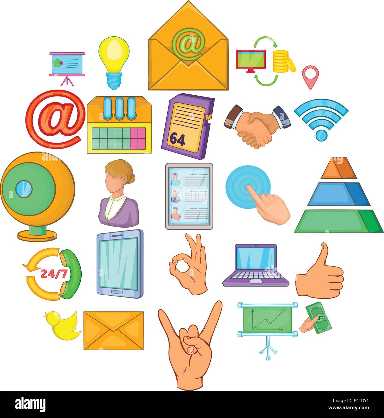 Diary icons set, cartoon style Stock Vector Image & Art - Alamy