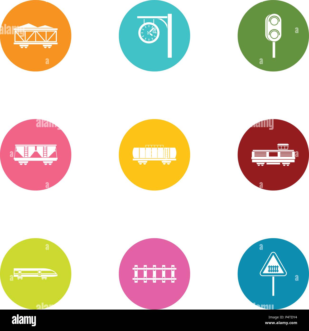 Span icons set, flat style Stock Vector Image & Art - Alamy
