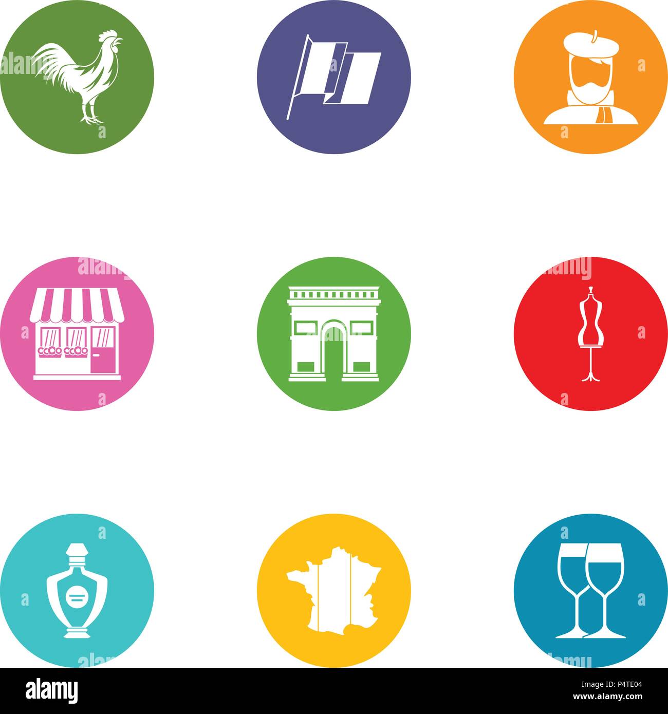 Territory icons set, flat style Stock Vector Image & Art - Alamy