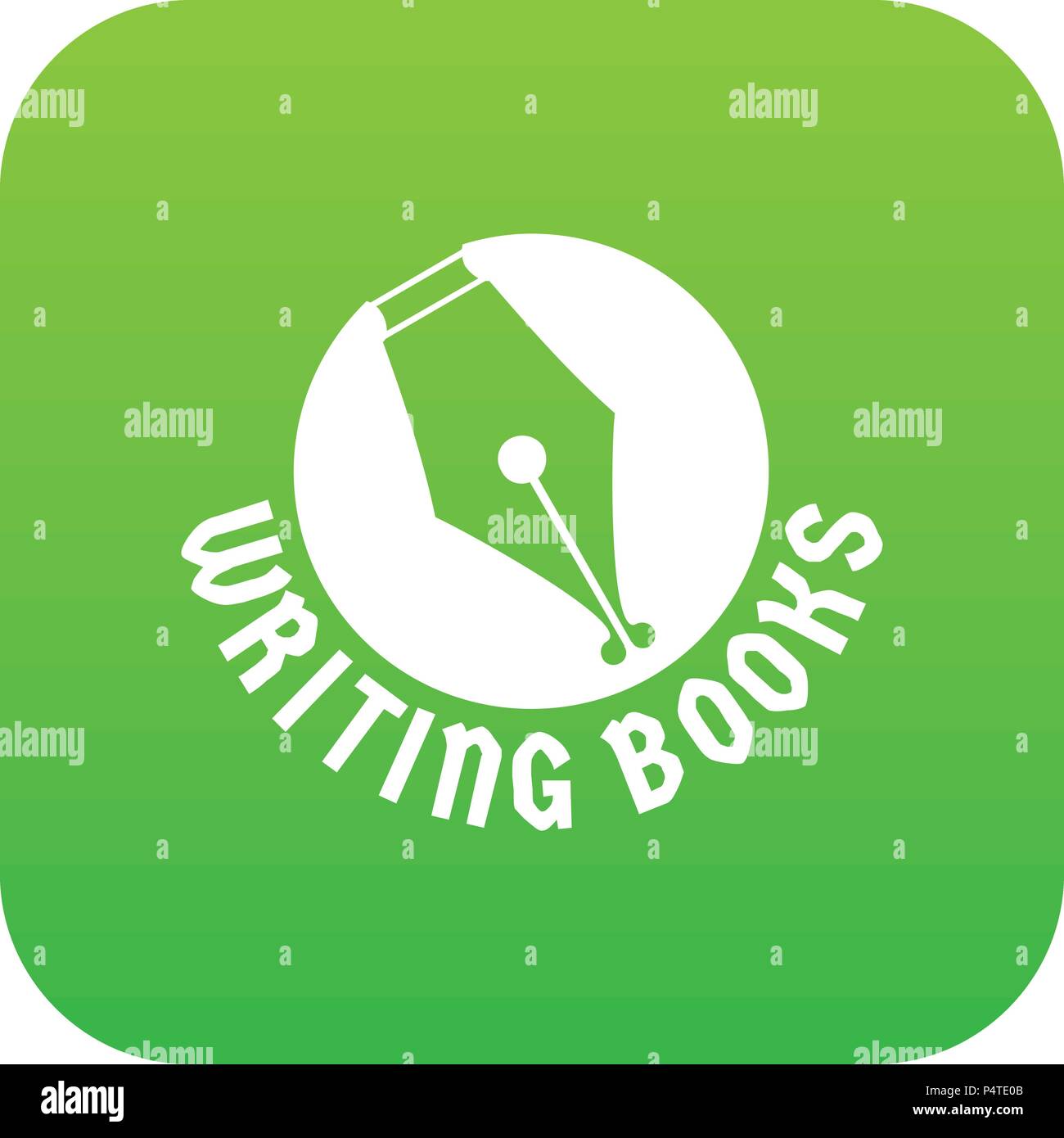 Writing book icon green vector Stock Vector Image & Art - Alamy