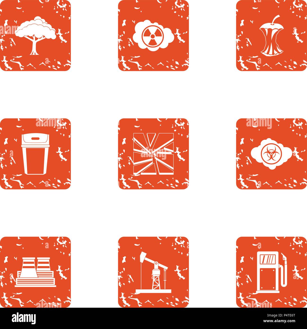Technical climate icons set, grunge style Stock Vector Image & Art - Alamy