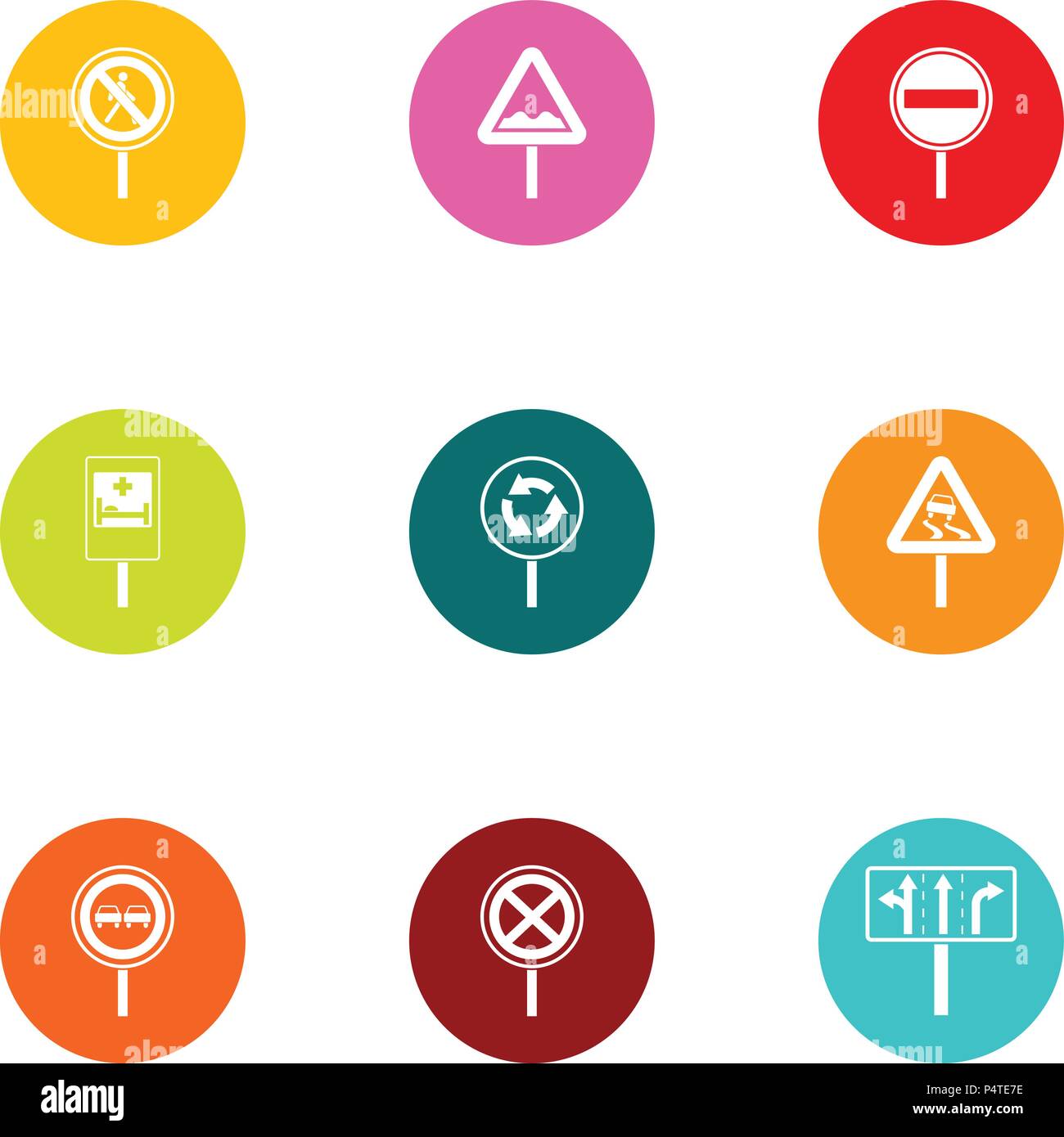 Bend icons set, flat style Stock Vector Image & Art - Alamy