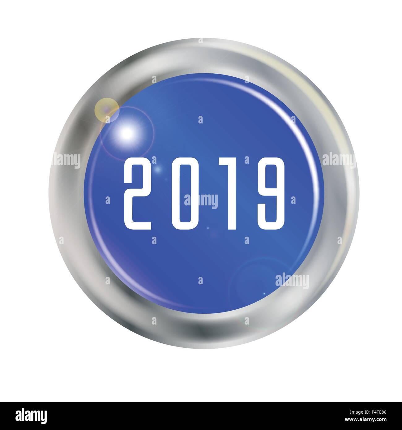 Button over white Stock Vector Images - Alamy