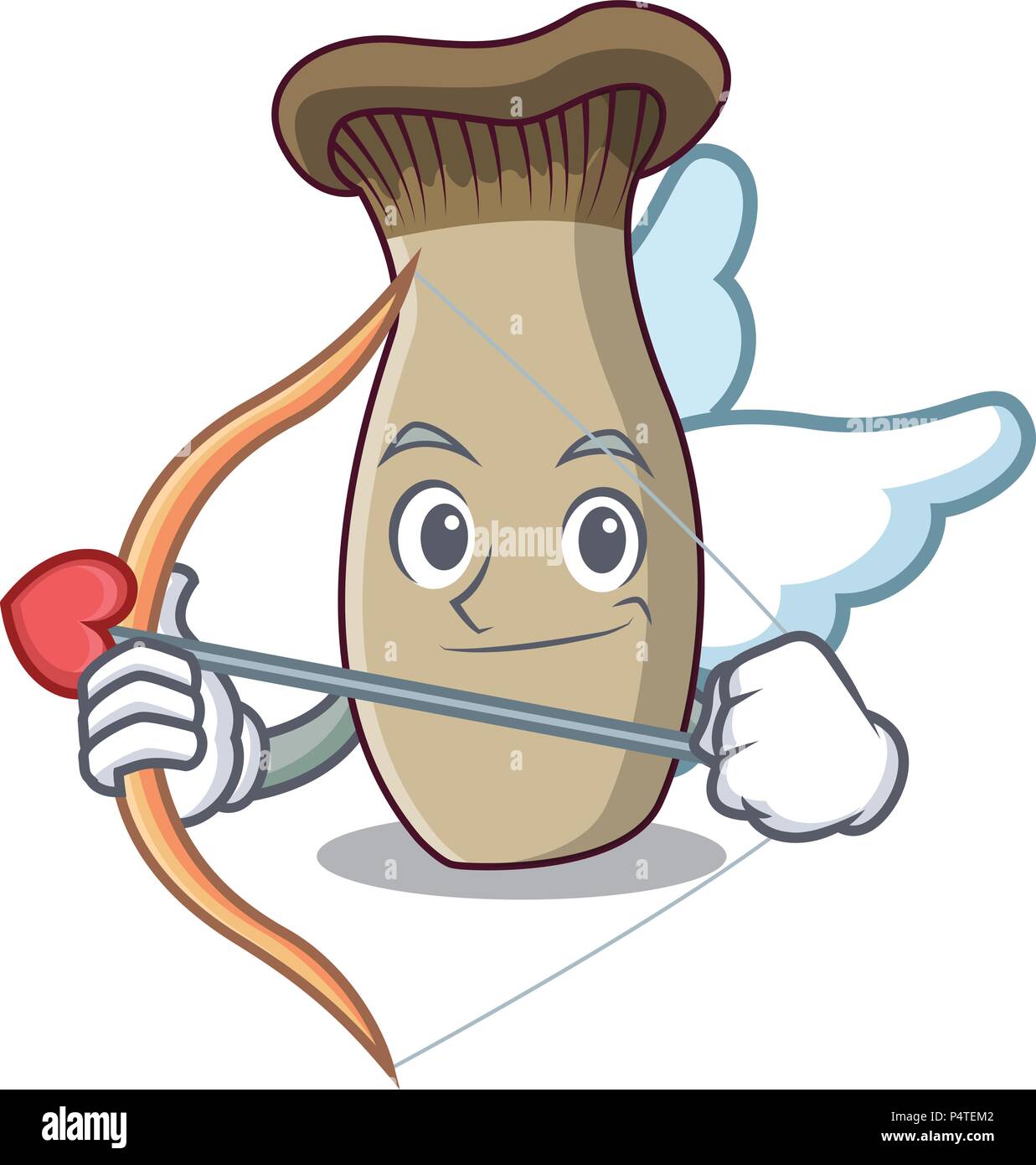 Cupid king trumpet mushroom character cartoon Stock Vector Image & Art ...