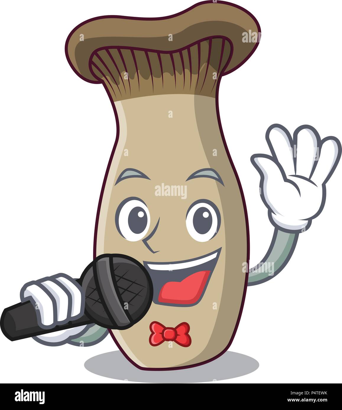 Singing king trumpet mushroom mascot cartoon Stock Vector Image & Art ...