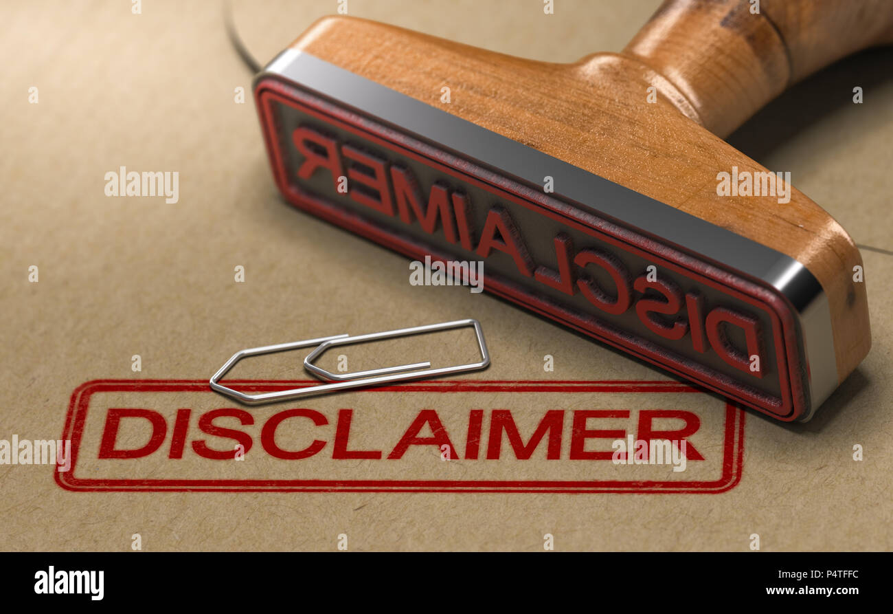 Disclaimer hi-res stock photography and images - Alamy