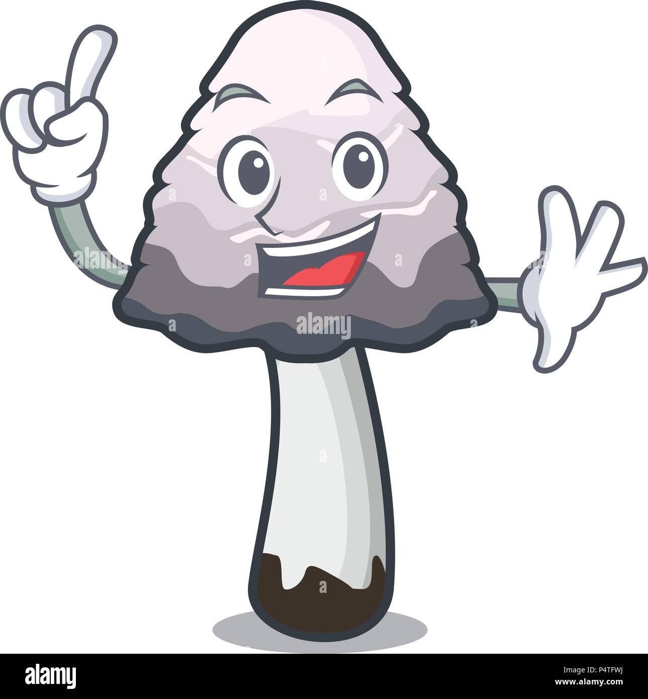 Finger shaggy mane mushroom mascot cartoon Stock Vector Image & Art - Alamy