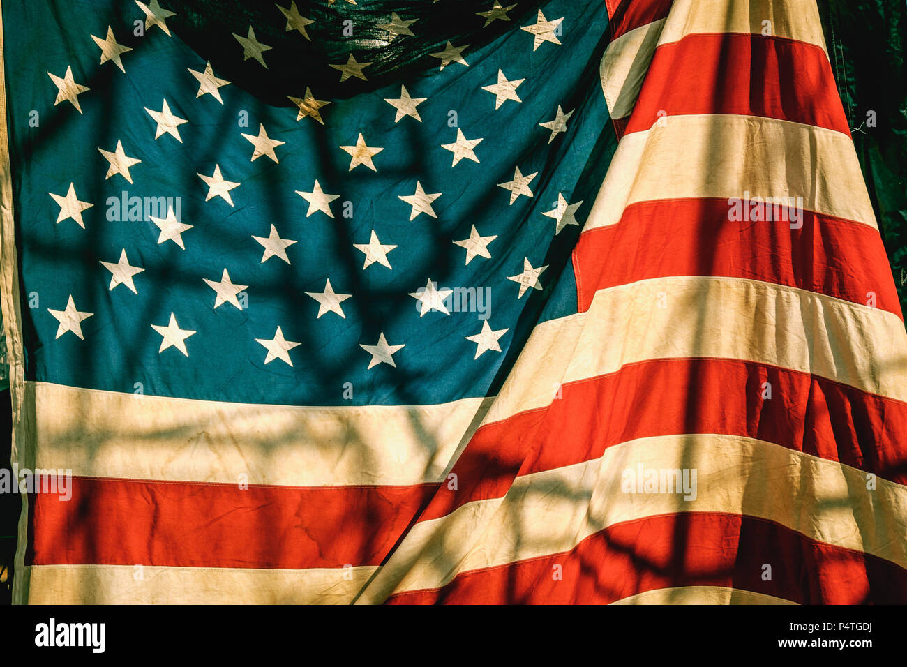 united states flag shown as texture and shadow Stock Photo - Alamy