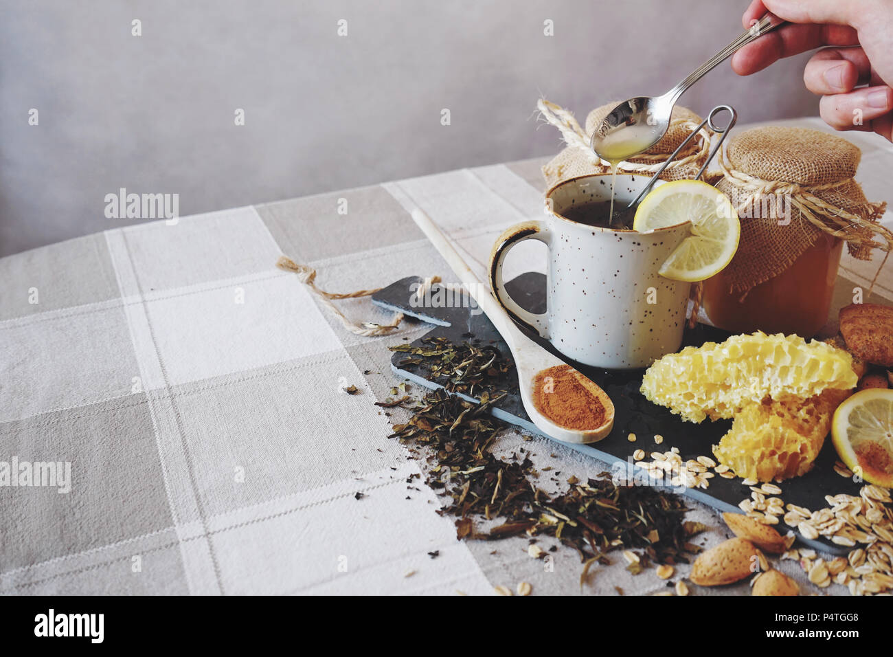 Healthy breakfast against common cold Stock Photo - Alamy