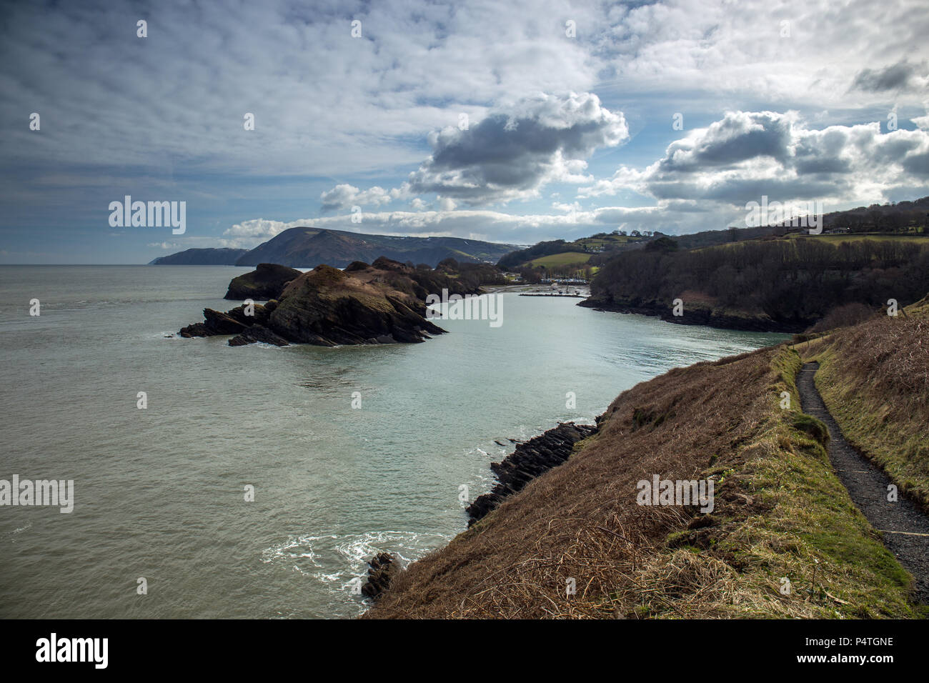 Walking the coast path between Watermouth Cove and Combe Martin in ...