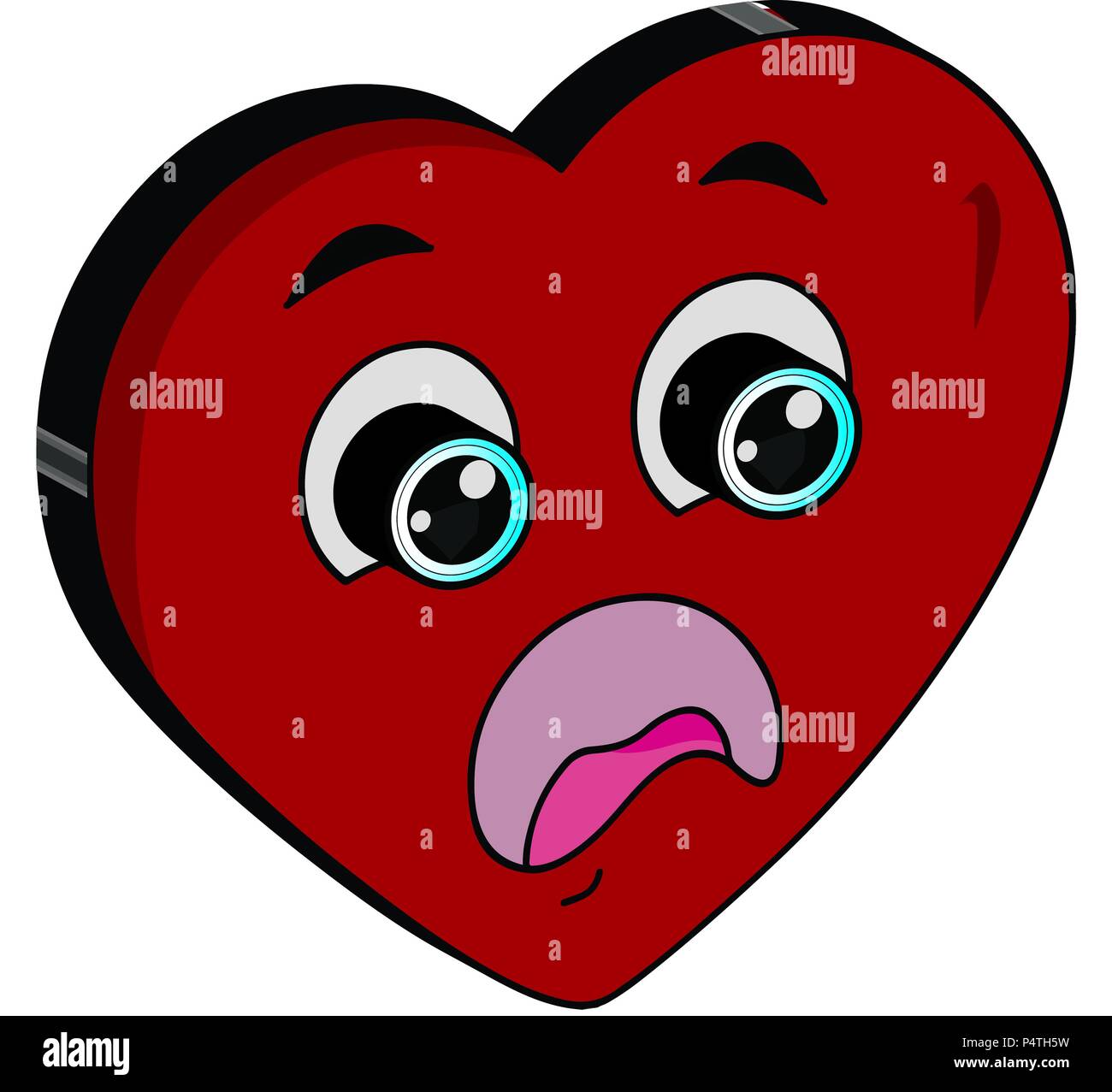 Cartoon heart is shocked hi-res stock photography and images - Alamy