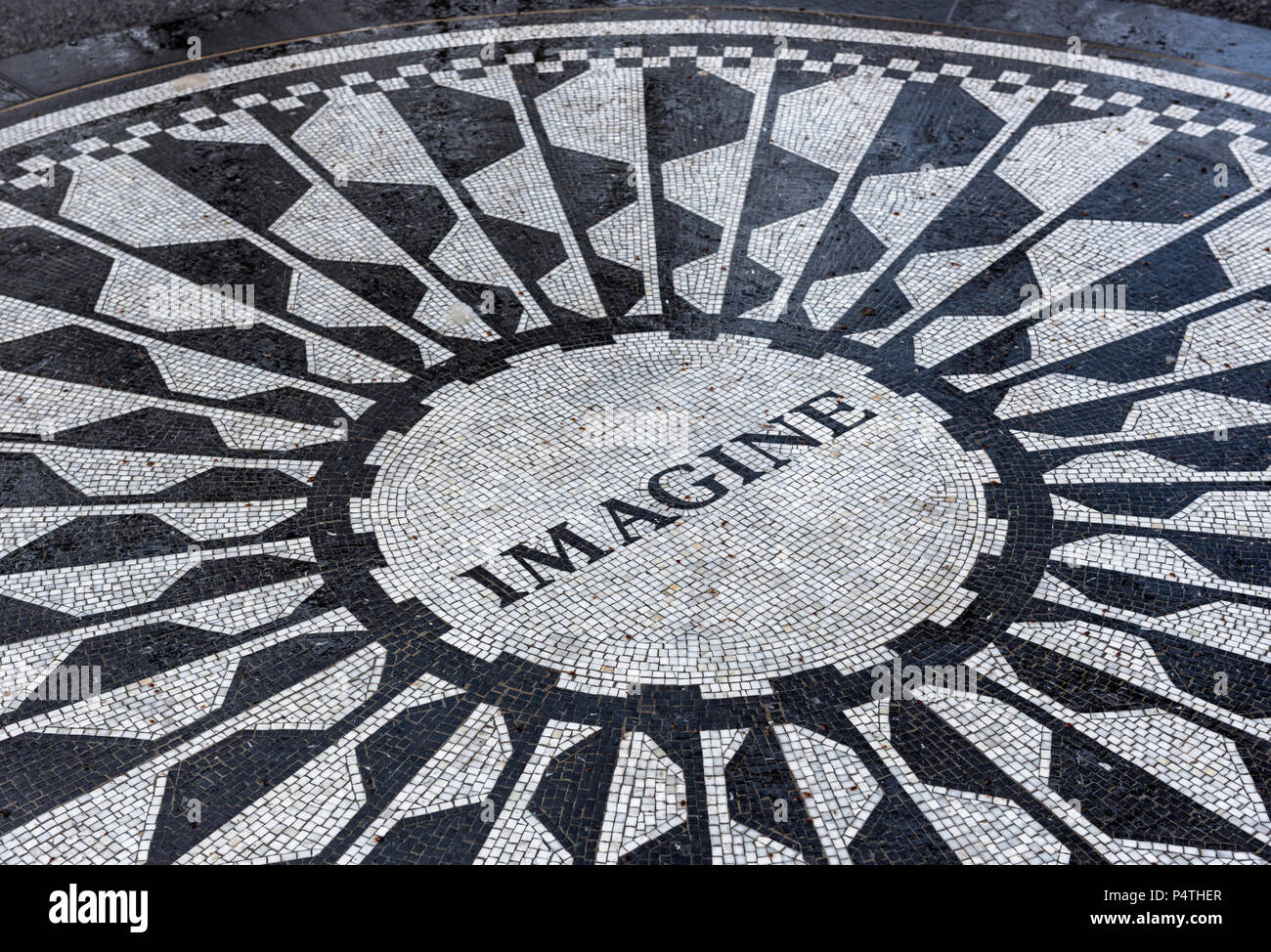 Strawberry Fields Memorial, Imagine mosaic in memory of John Lennon ...