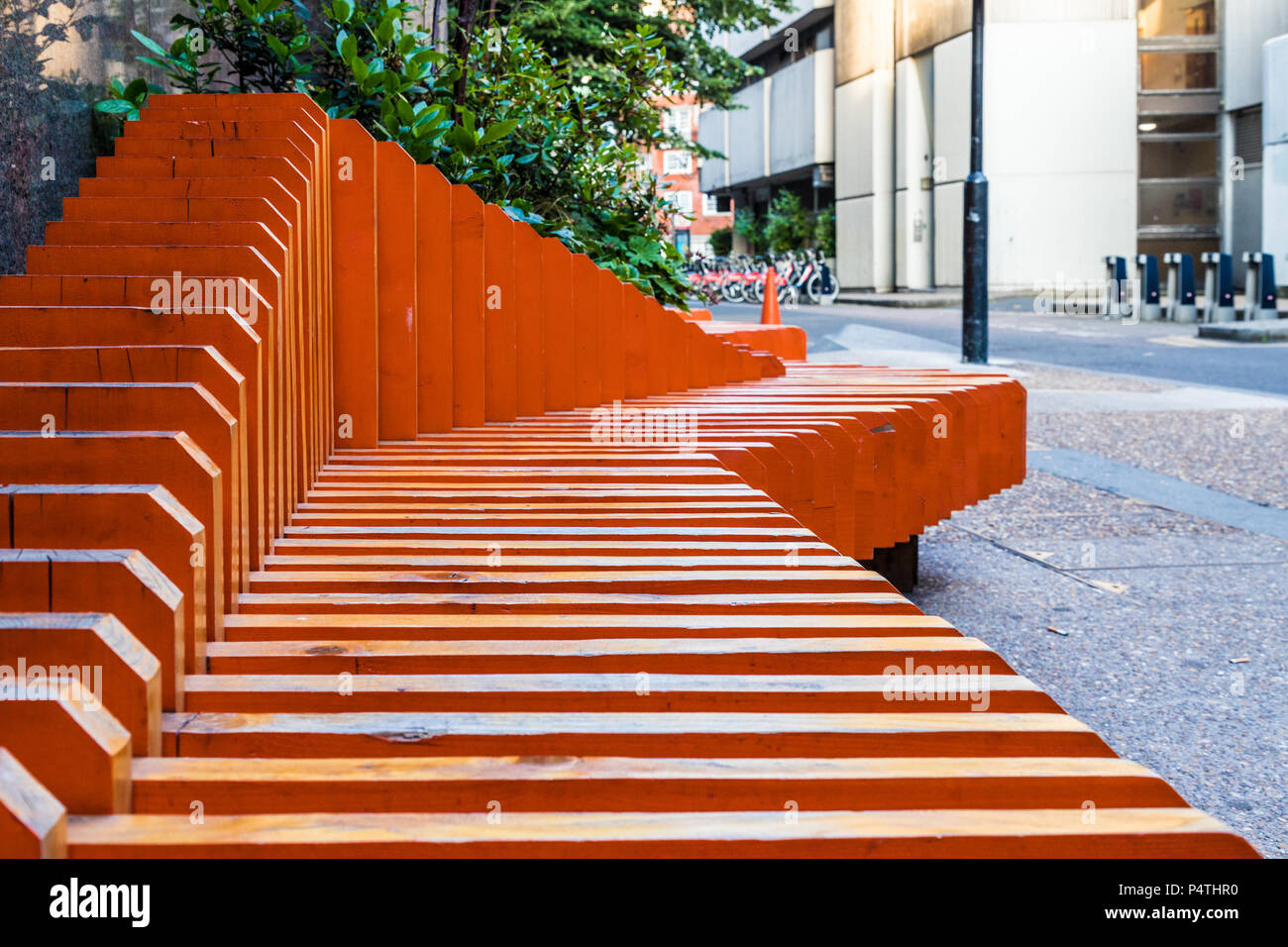 colorful park bench Stock Photo - Alamy