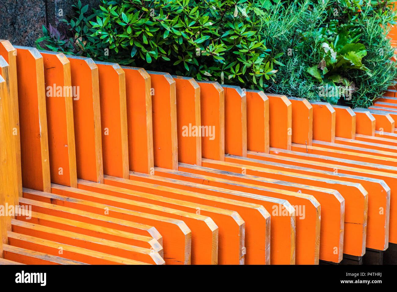 colorful park bench Stock Photo - Alamy