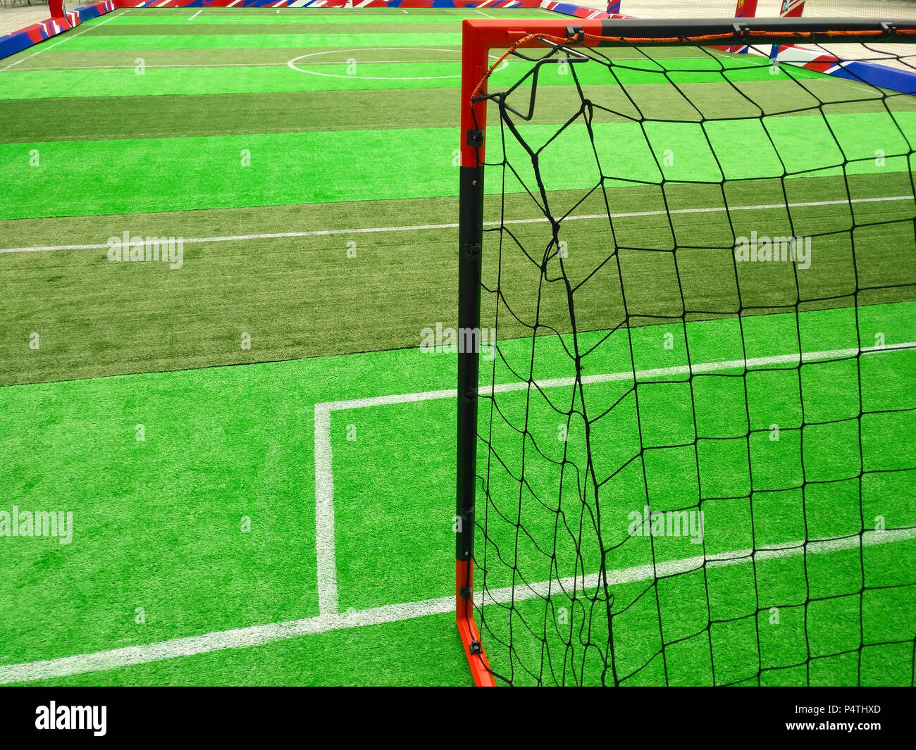 goal for an indoor soccer field Stock Photo - Alamy