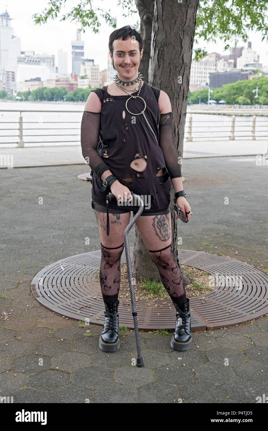Posed portrait of a trans woman at the Trans Day of Action Rally in New ...