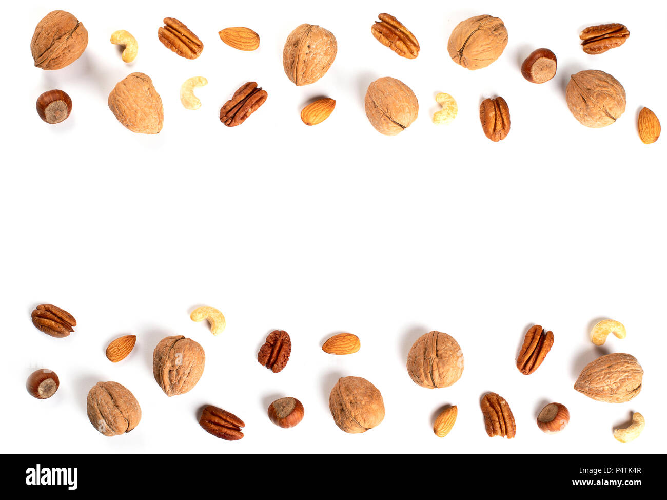 Pattern of nuts mix. Top view Stock Photo - Alamy