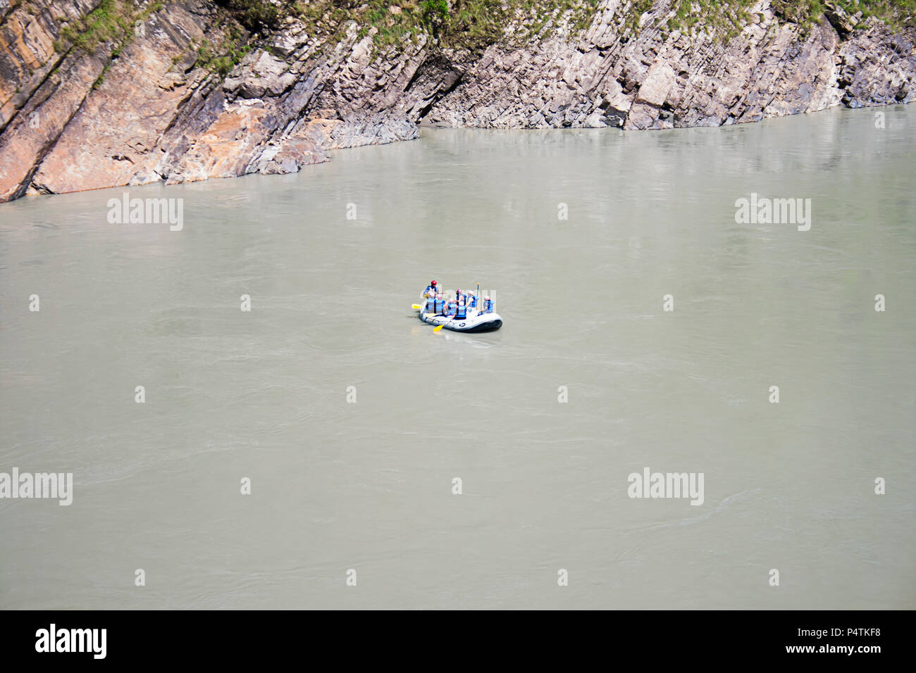 India - Uttaranchal - Rishikesh - Rafting on the River Ganges Stock ...