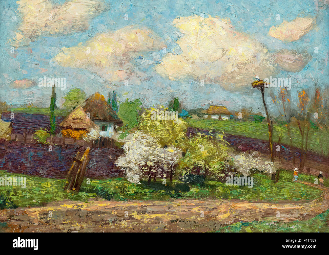 landscape, oil painting, hand made Stock Photo - Alamy