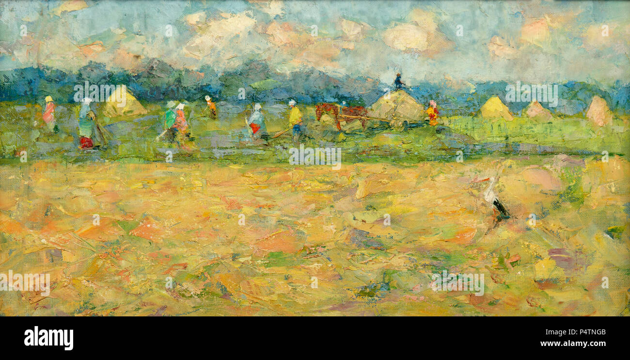 landscape, oil painting, hand made Stock Photo - Alamy
