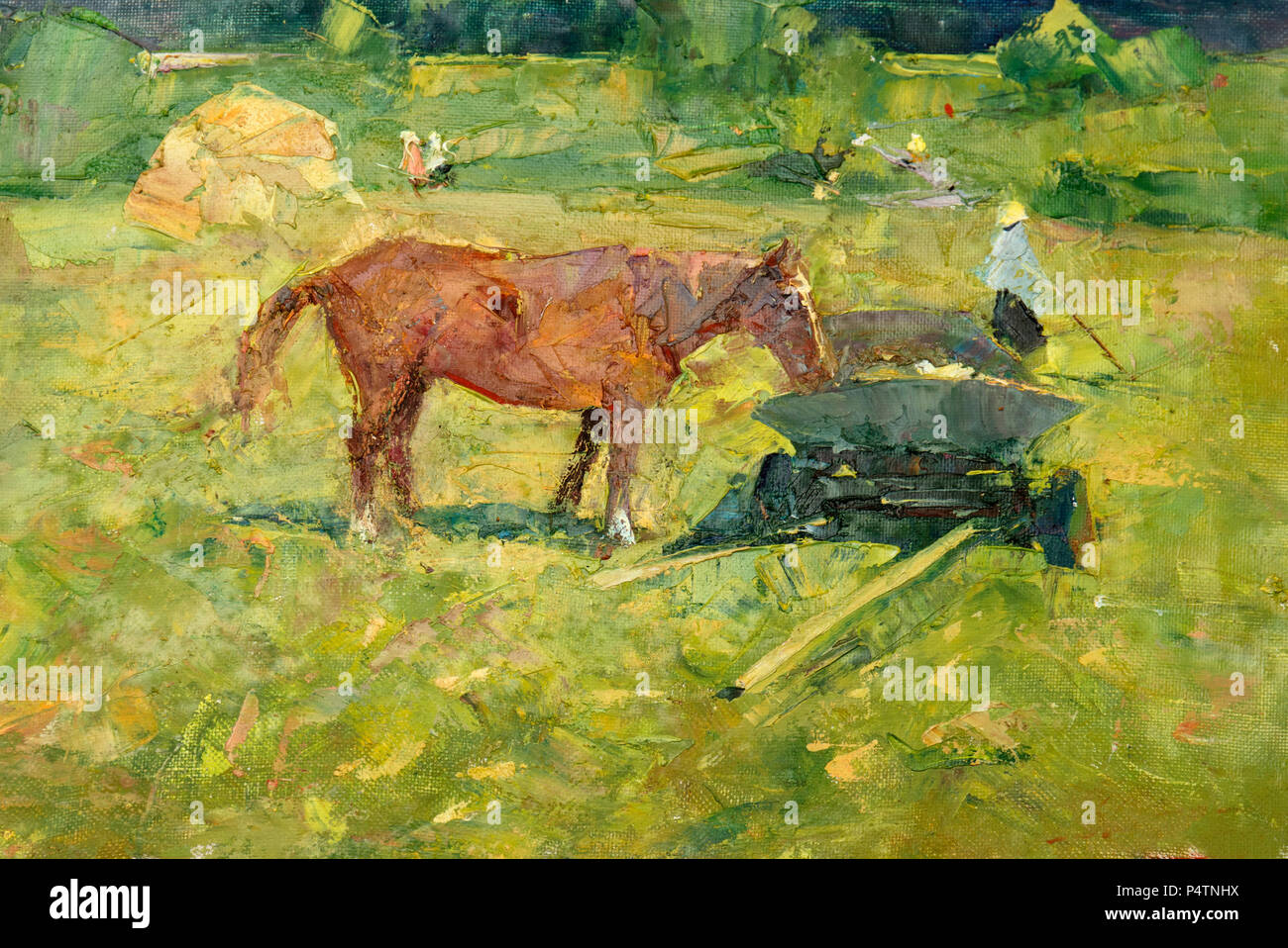 landscape, oil painting, hand made Stock Photo - Alamy