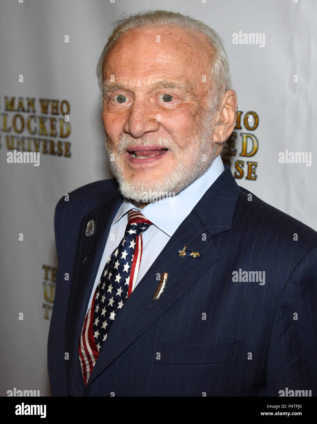 Buzz Aldrin attends the Premiere of 'The Man Who Unlocked The Universe ...