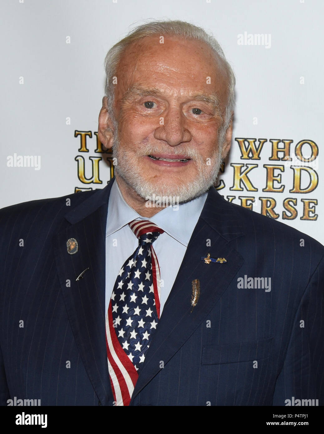 Buzz Aldrin attends the Premiere of 'The Man Who Unlocked The Universe ...