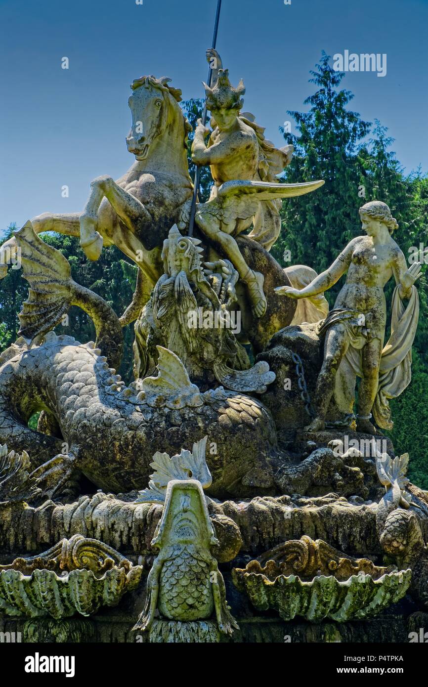 The Perseus and Andromeda Fountain at Witley Court, Great Witley ...