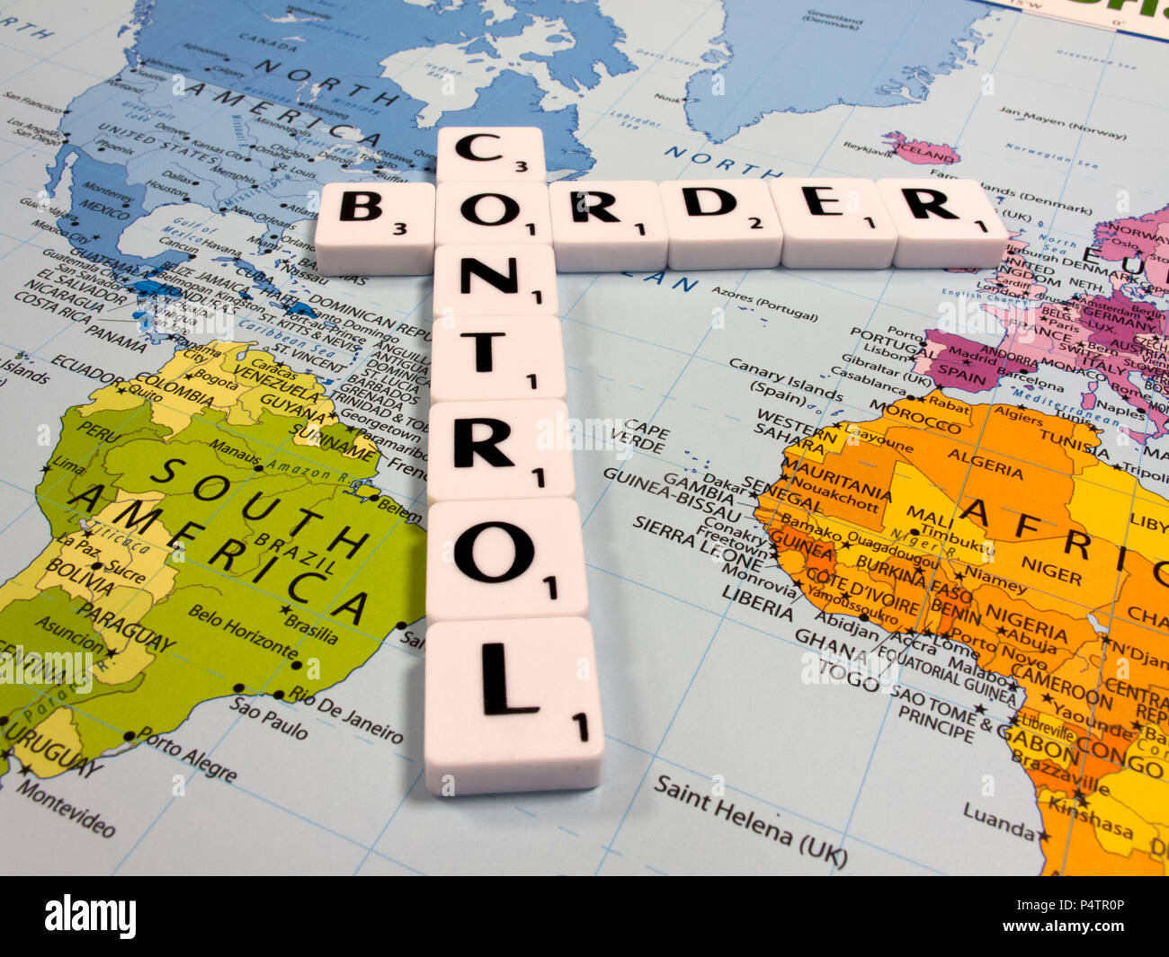 representation of border control between the United States of America ...