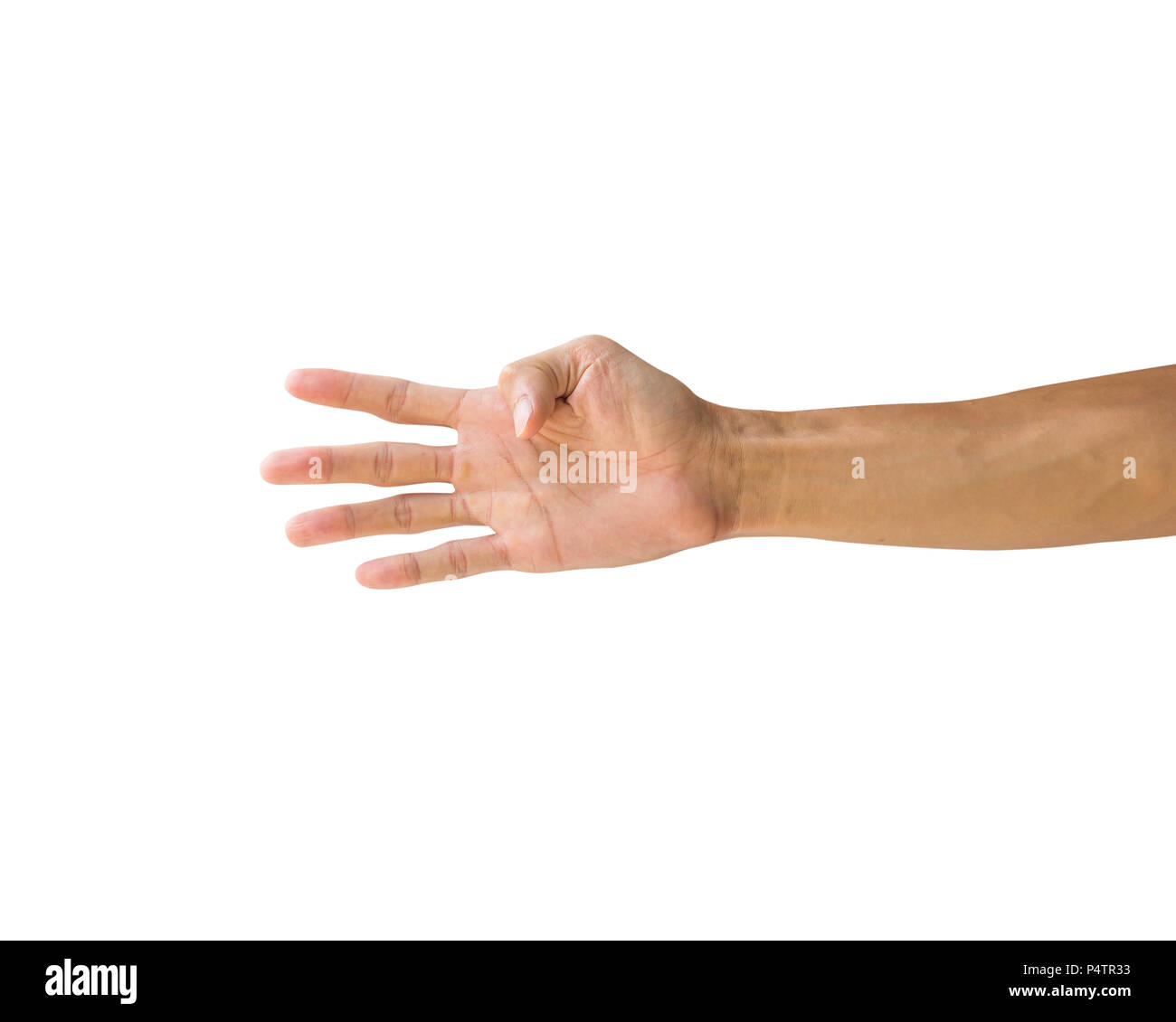 Clipping path hand gestures isolated on white background. Hand making ...