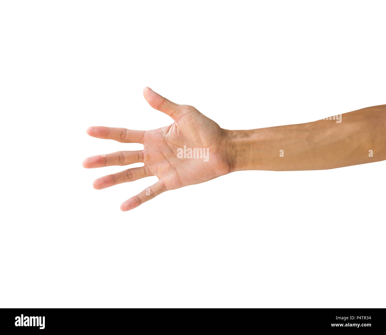 Clipping path hand gestures isolated on white background. Hand making ...