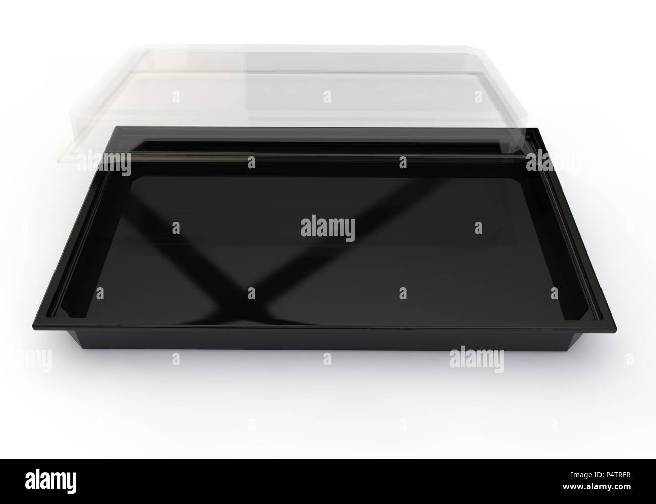 Empty container with a transparent lid for sushi, Japanese rolls and ...