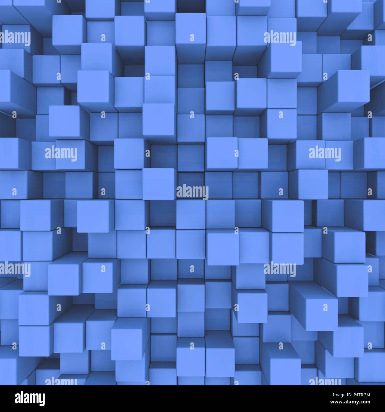 Abstract background. Blue cubes. 3D illustration Stock Photo - Alamy