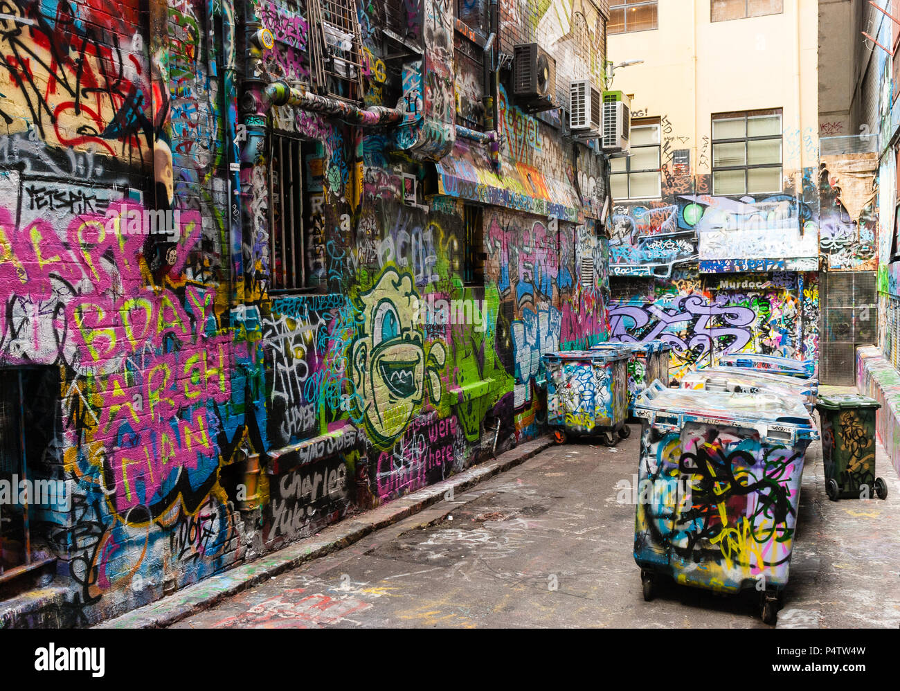 Street Art - Hosier Lane - Melbourne - Australia Stock Photo - Alamy