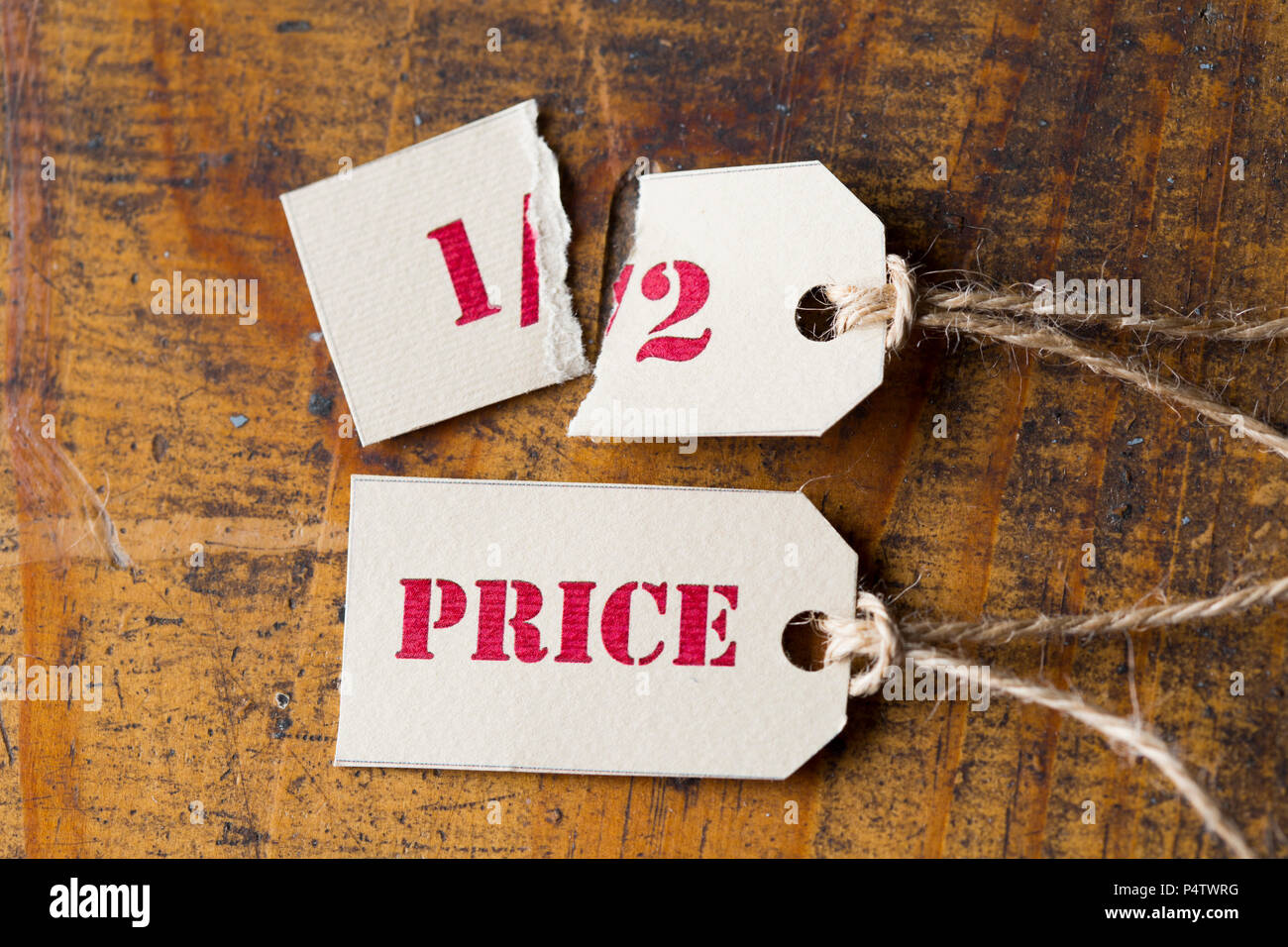 Half price sale sign hi-res stock photography and images - Alamy