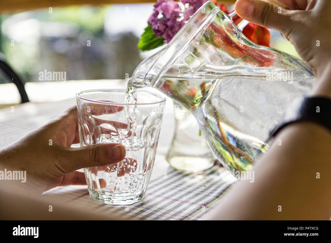 Hands Pouring Water Hands Pouring Water Hi Res Stock Photography And
