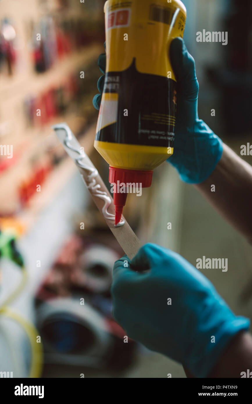 Close up male hand putting hi-res stock photography and images - Alamy