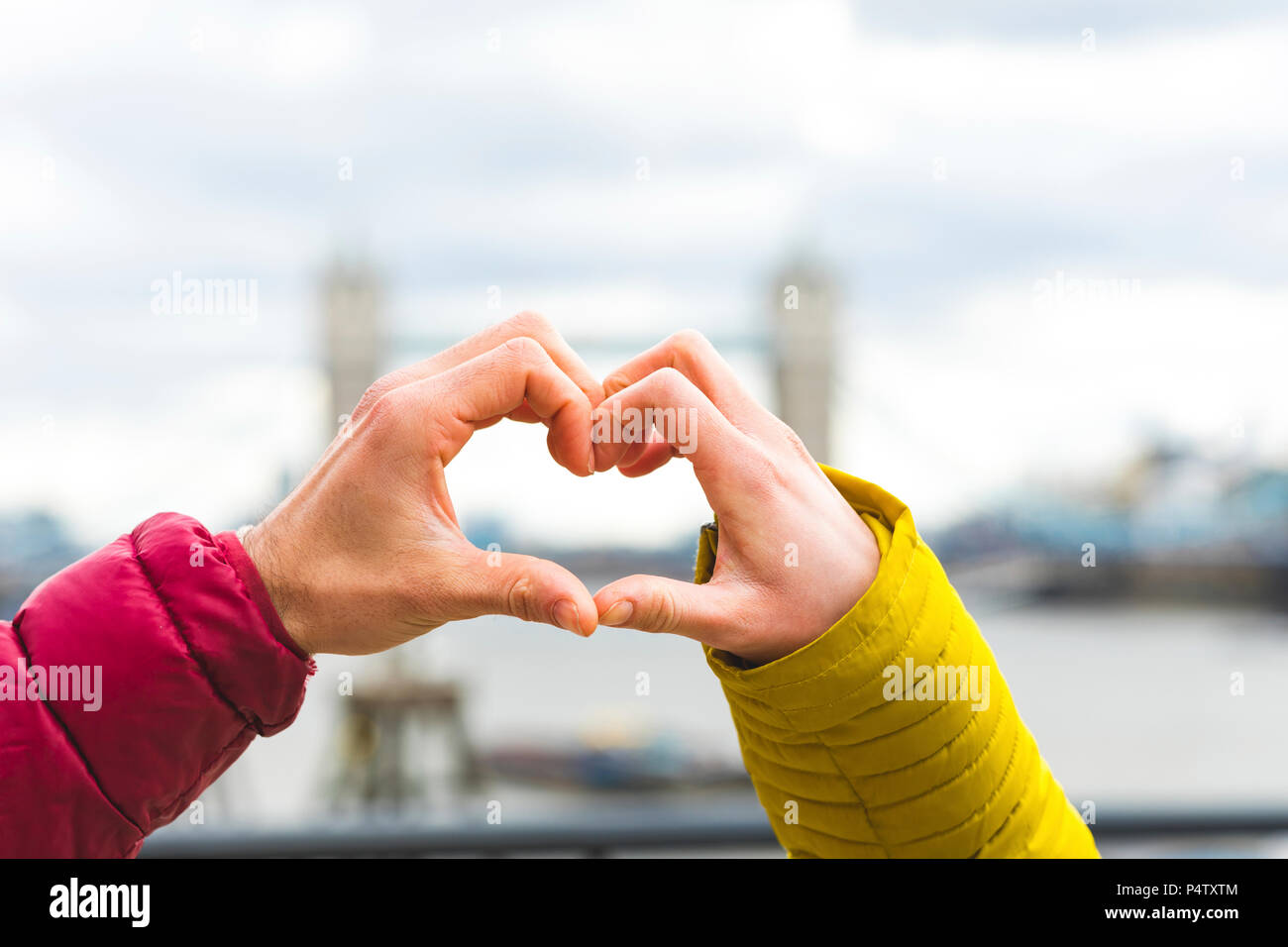 Couple heart hands close up hi-res stock photography and images - Alamy