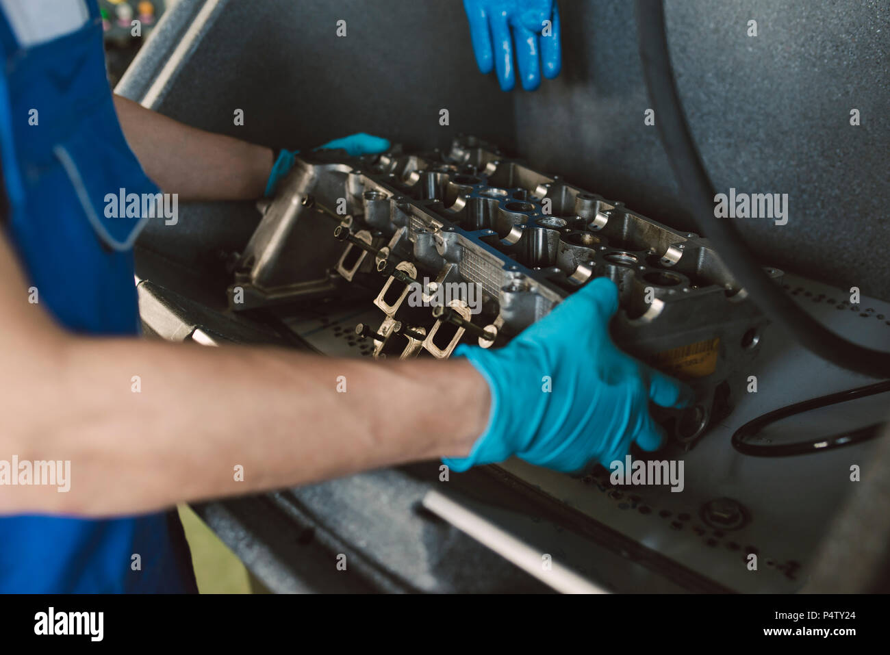 Male workers working in workshop hi-res stock photography and images ...