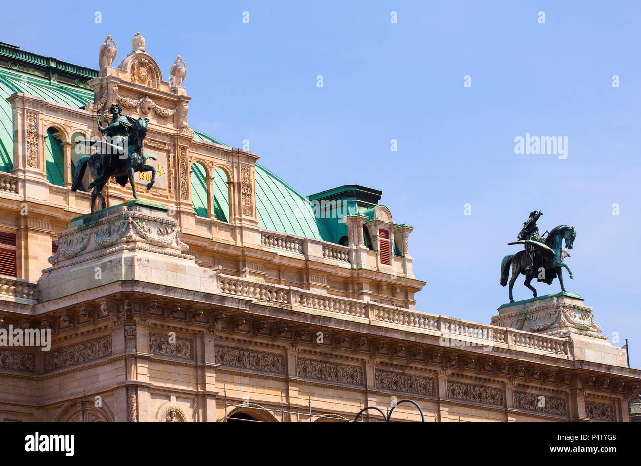 The Vienna State Opera, foreshortening from below, Vienna. Austria ...