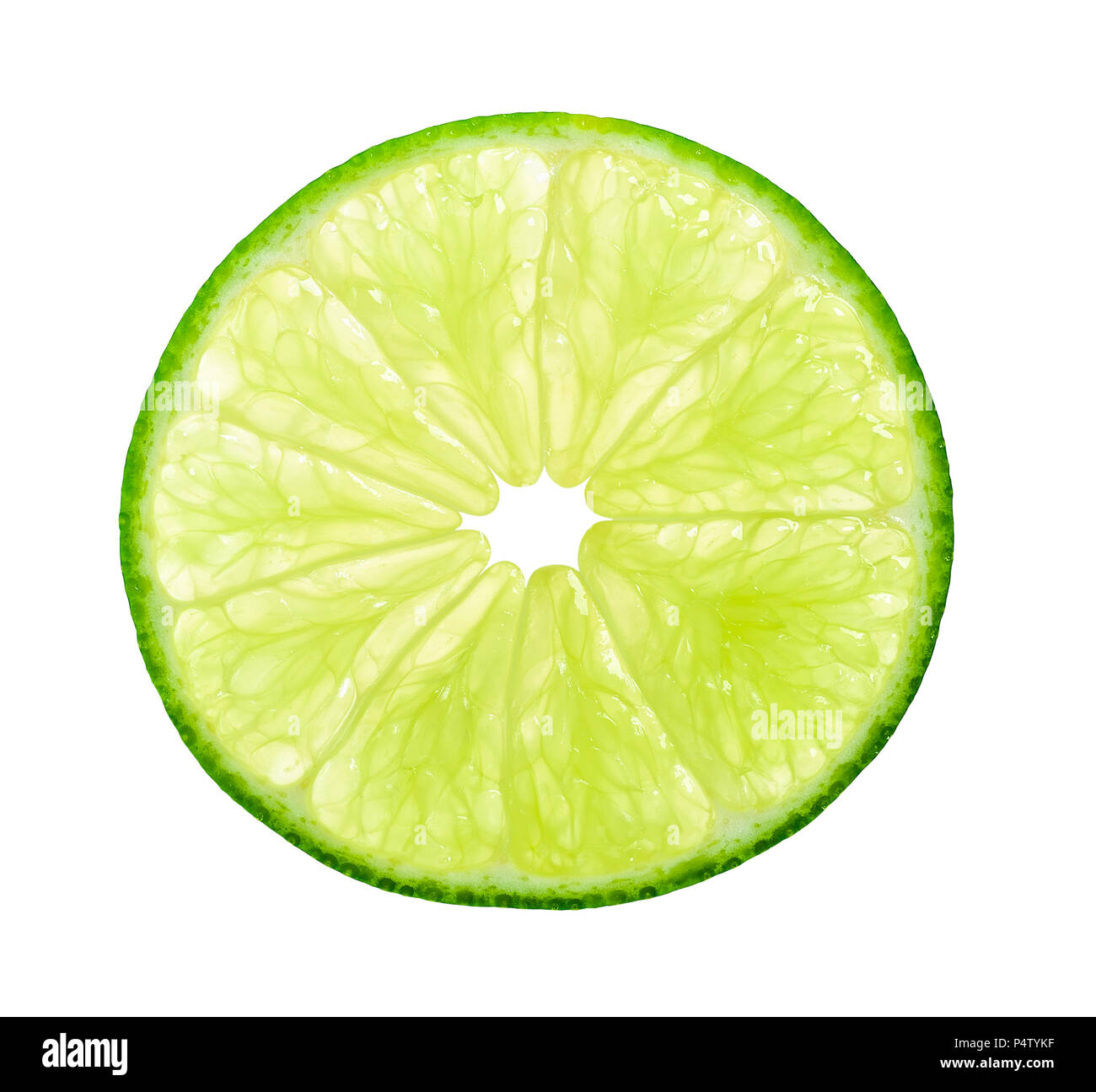Half lime isolated on white with clipping path Stock Photo - Alamy